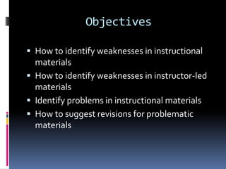 Revising Instructional Materials | PPTX