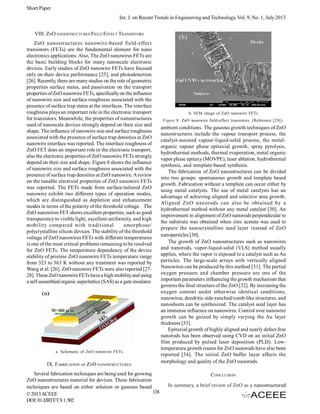 A Review of Zinc-Oxide as Nano Materials and Devices | PDF