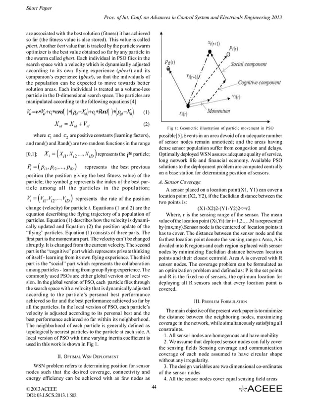 Wireless Sensor Network using Particle Swarm Optimization | PDF
