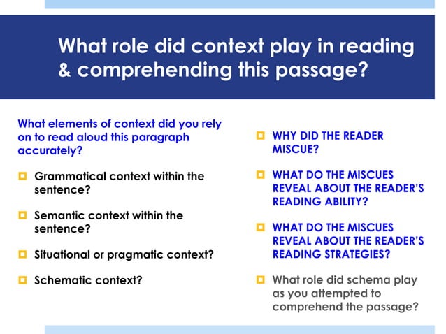5020 week 5 rdg comprehension (weaver ch 3 4) | PPT