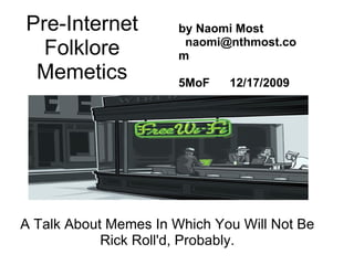 Pre-Internet Folklore Memetics | PPT