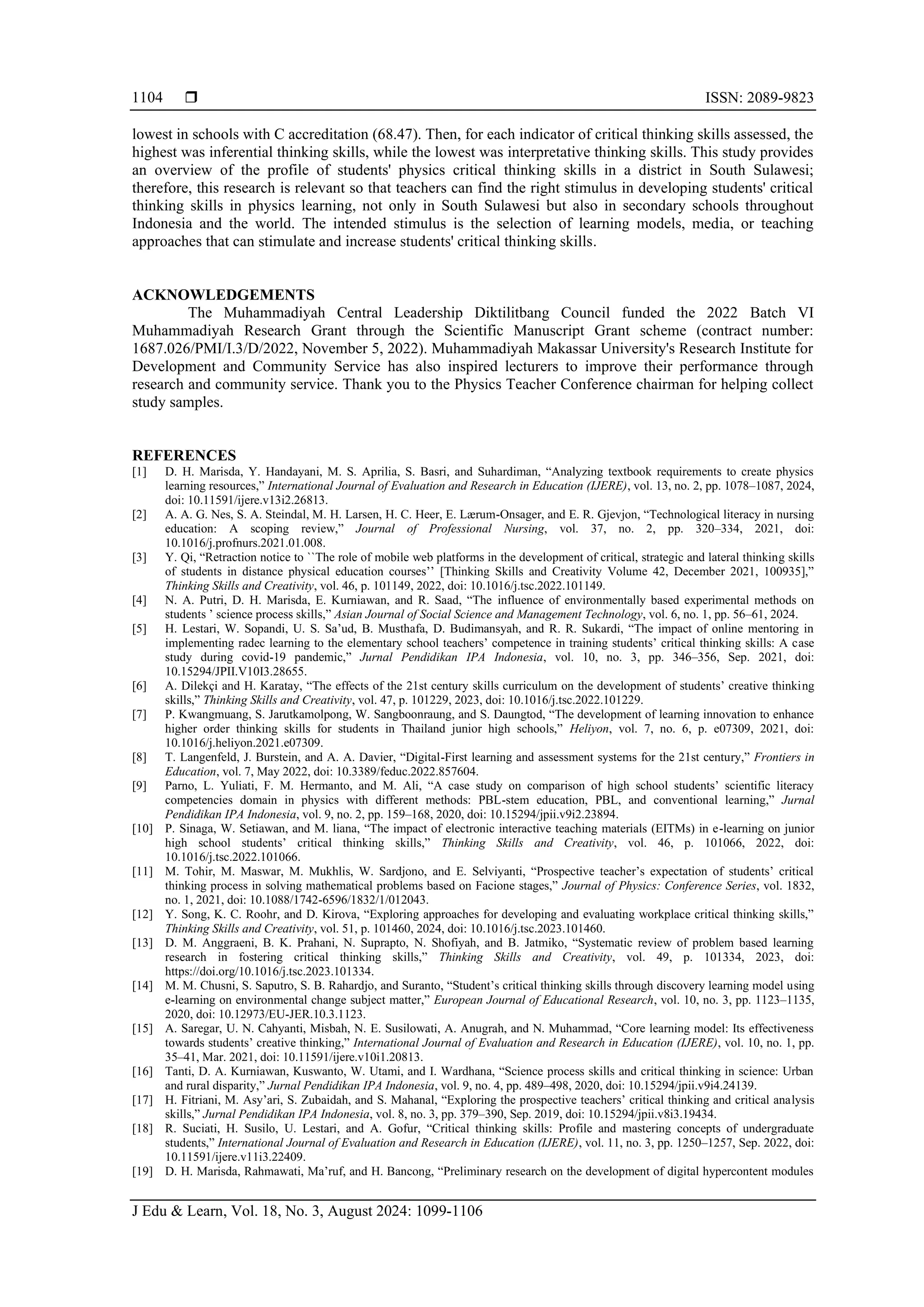 Challenges in secondary school education: profile of physics students ...