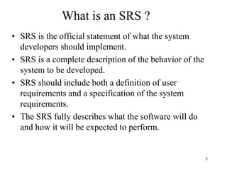 SRS- Software Requirement Management | PPT