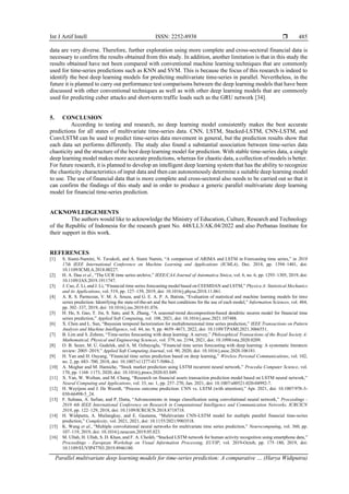 Parallel multivariate deep learning models for time-series prediction ...