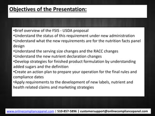 FDA's Updated 'Nutrition Facts' Label | PPTX