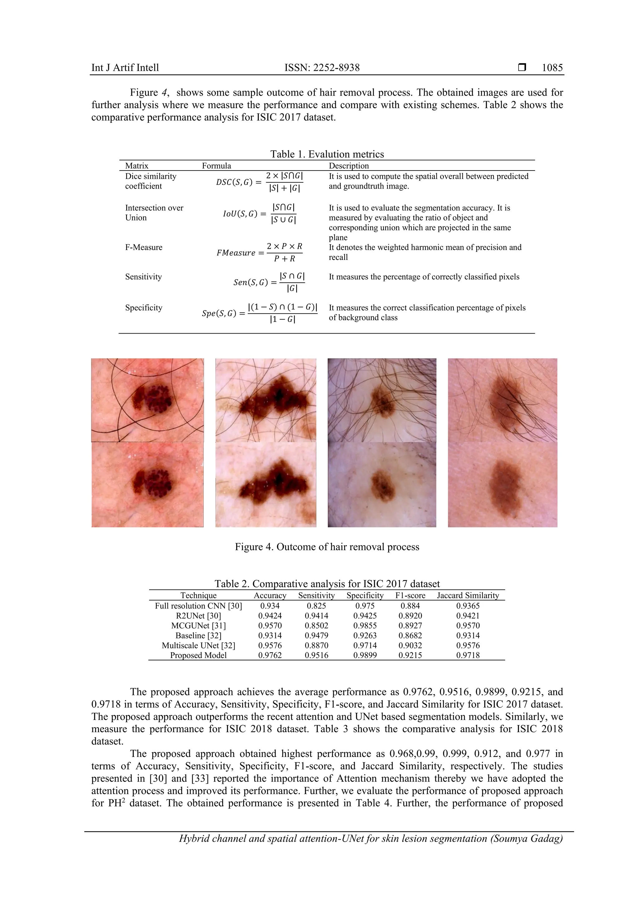 Hybrid channel and spatial attention-UNet for skin lesion segmentation | PDF