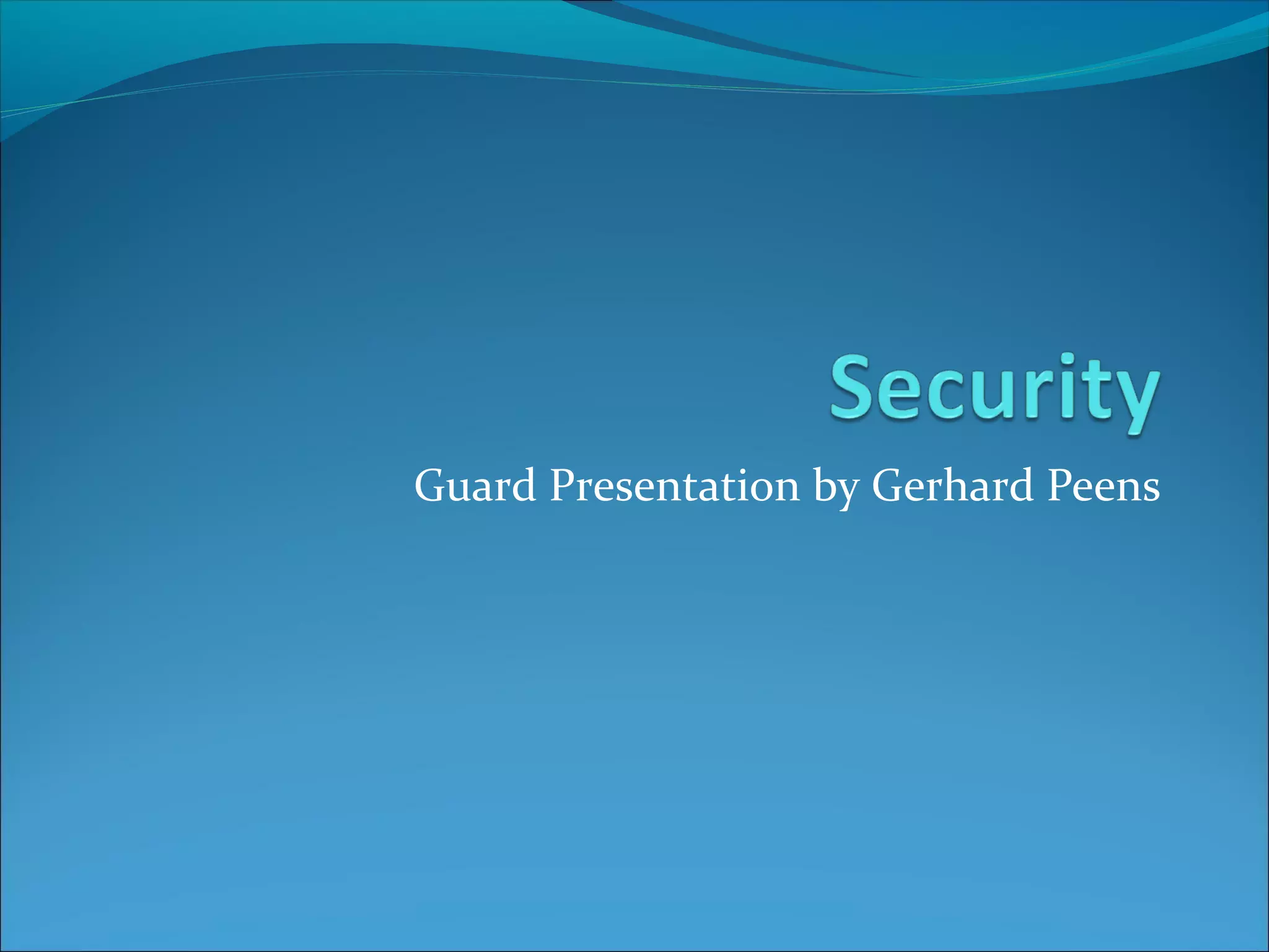 Security Presentation | PPT