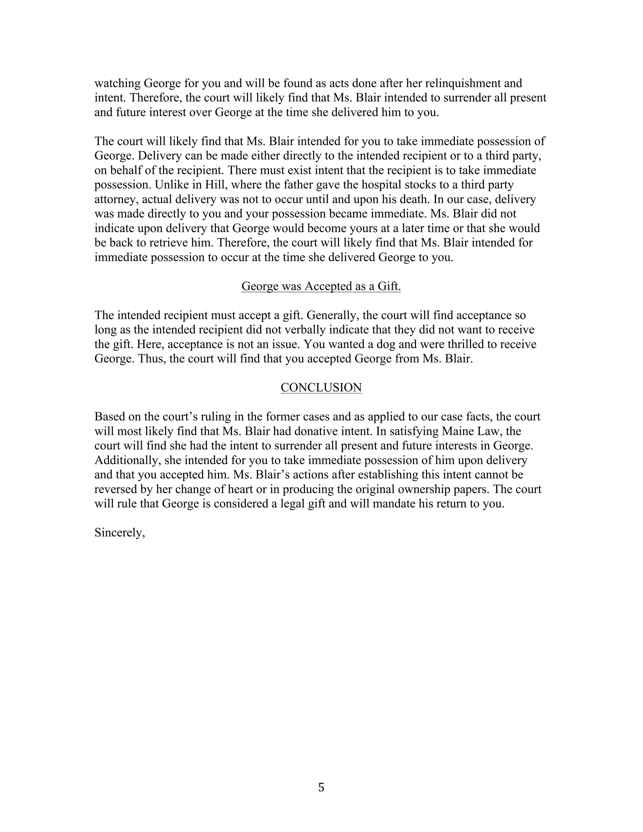Client Letter Writing Sample | PDF