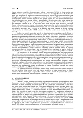 Indexed-channel estimation under frequency and time-selective fading channels in high-mobility ...