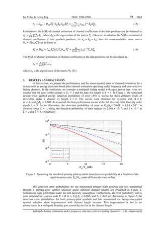 Indexed-channel estimation under frequency and time-selective fading ...