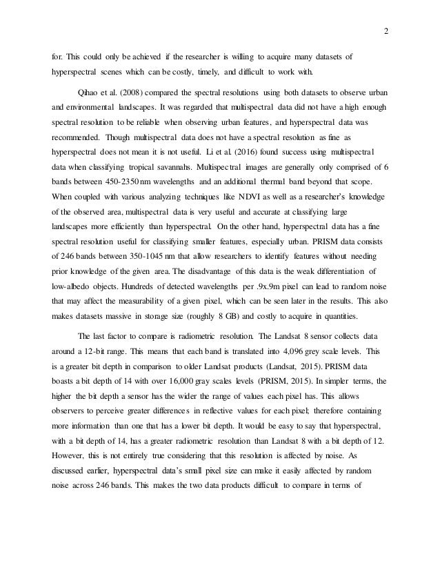 Advanced Remote Sensing Project Report