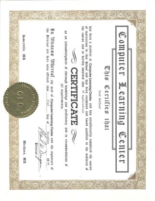 CLC Certificate | PDF