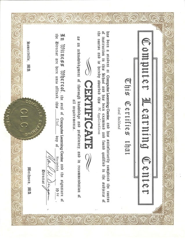 CLC Certificate | PDF