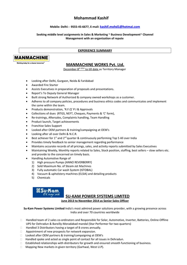 Resume_Mohammad_Kashif | PDF