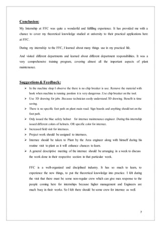 ffc internship report a | DOCX