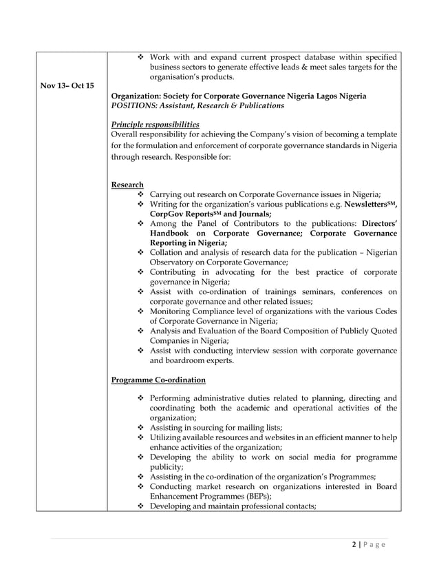 Onyekachukwu Serena Mordi - CV. BD | PDF