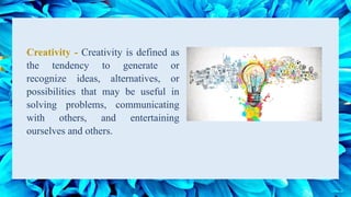 individual variation intelligence ability and creativity foundation and ...
