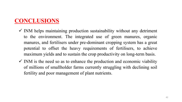 Integrated Nutrient Management in soils. | PPTX | Agriculture | Industries