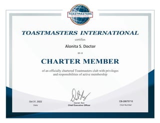 Toastmaster At Toastmaster International | PDF