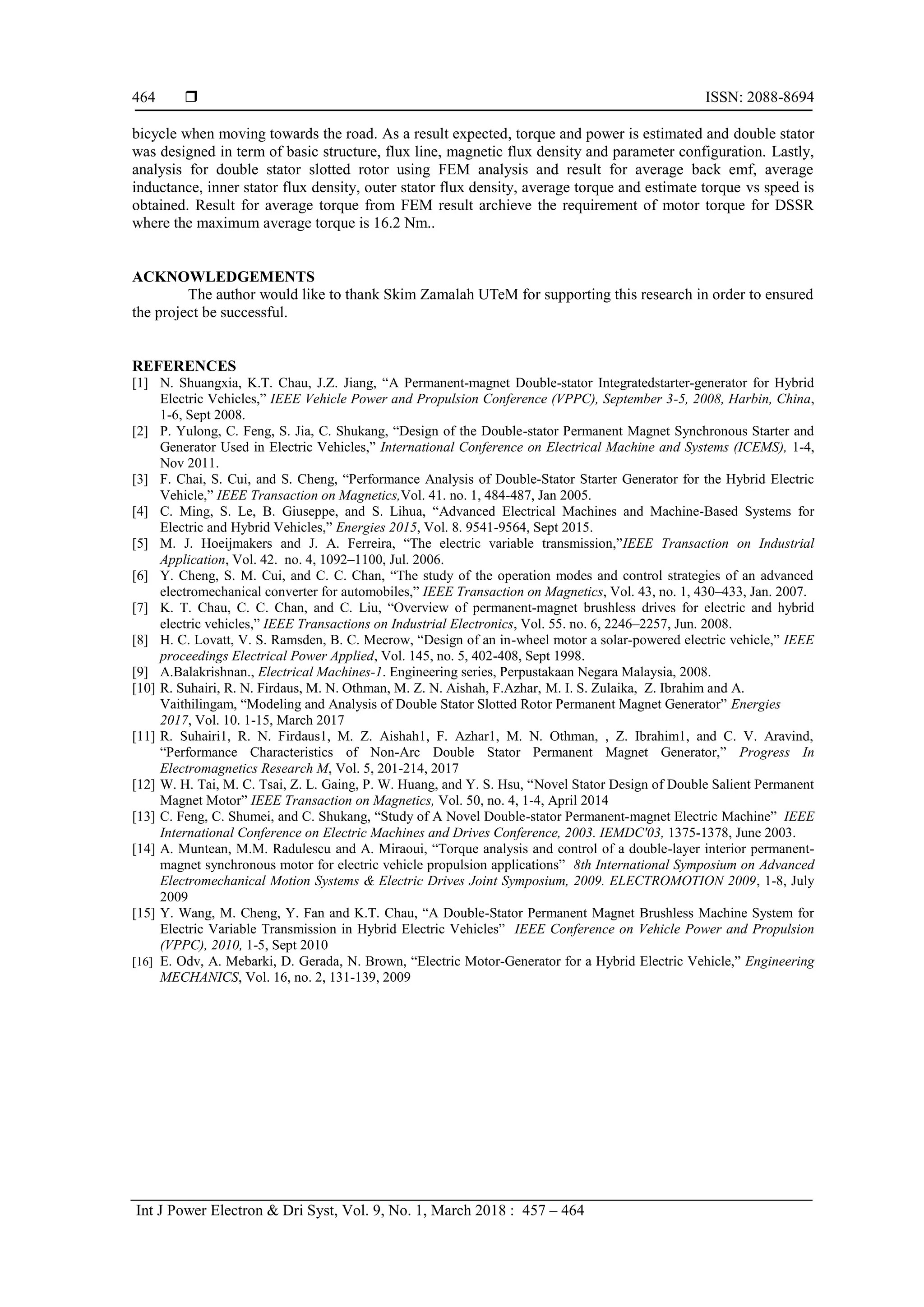 Design and Analysis of In-Wheel Double Stator Slotted Rotor BLDC Motor ...