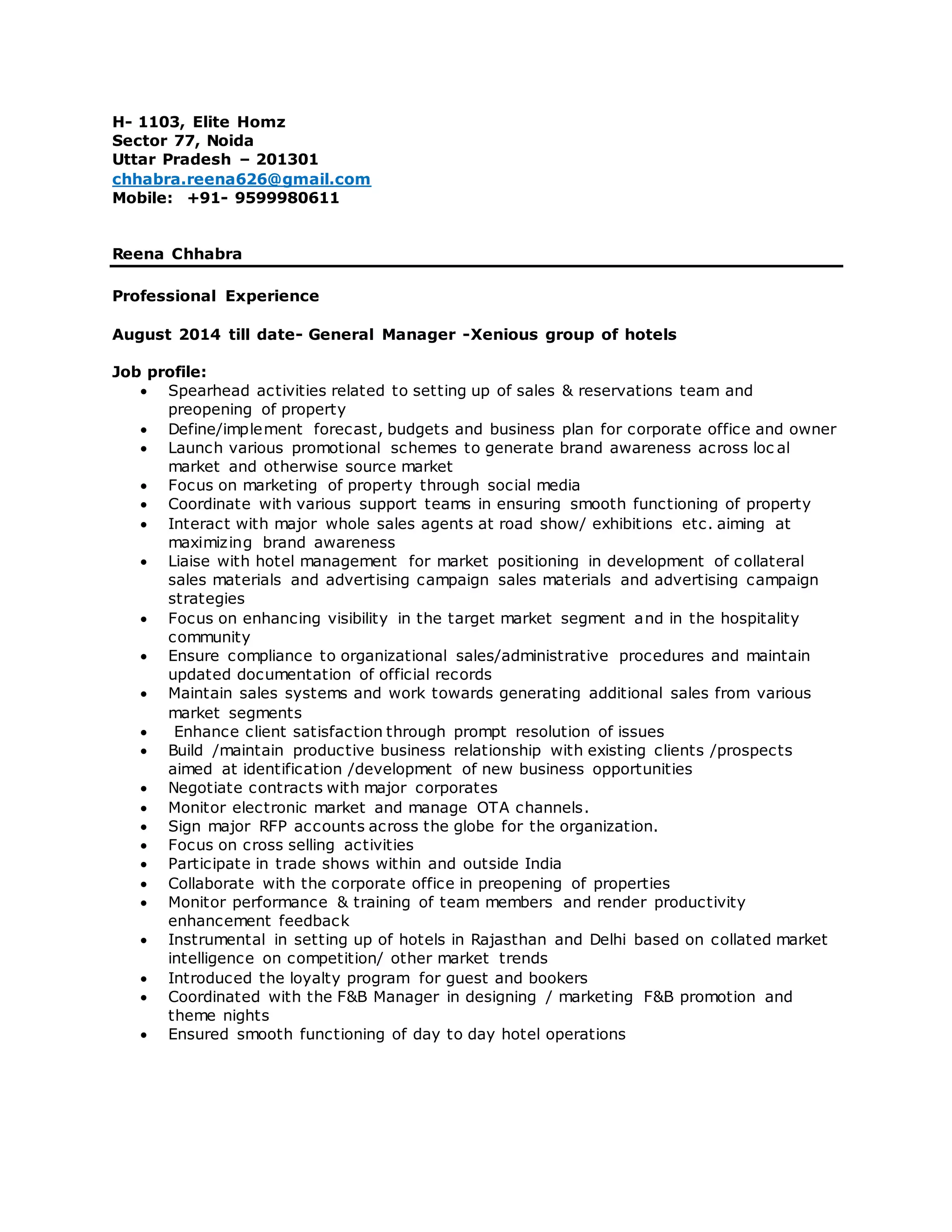 reena 1 | DOCX | Sales | Business