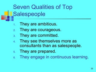 Good Salesman Qualities