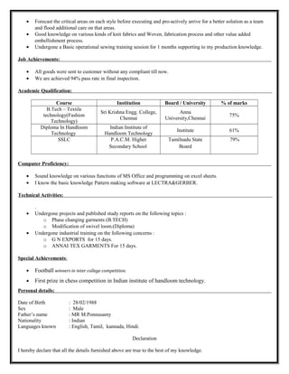 SRI RESUME | DOC