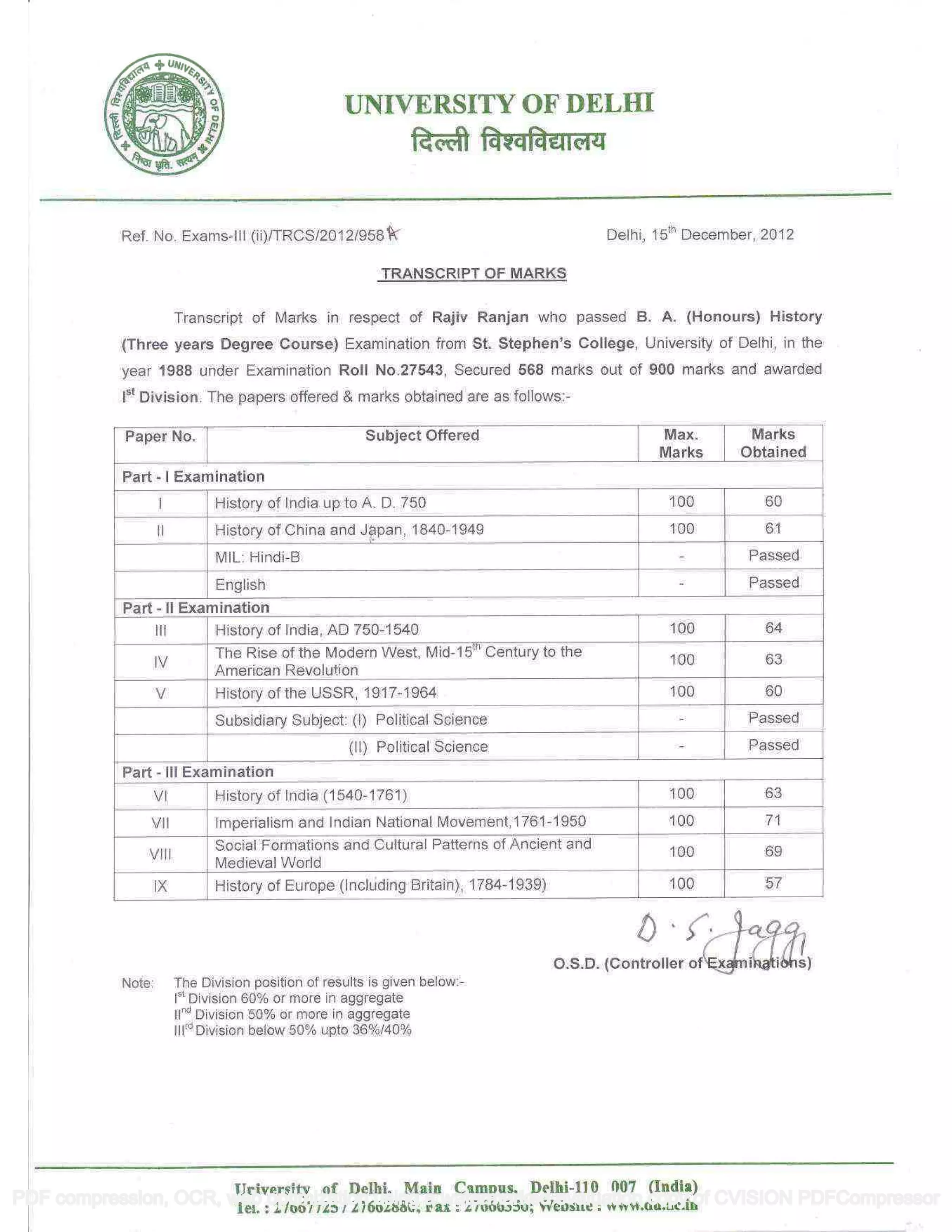 Transcript of Marks, B.A. (Hons) | PDF
