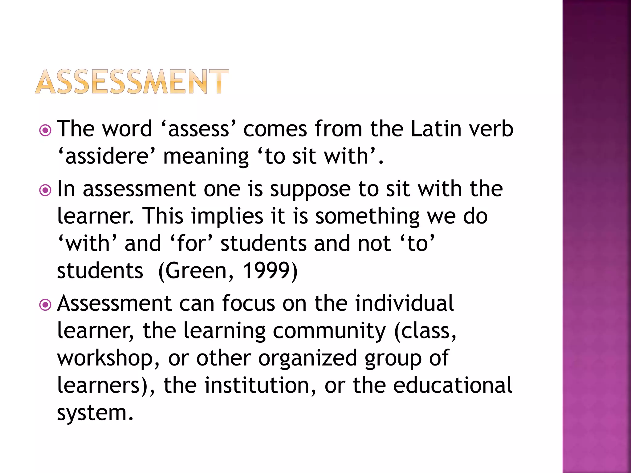 Classroom Assessment | PPTX