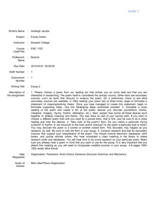 Review on Ashleigh's essay | DOCX