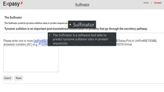 Proteomics resources at the EBI & ExPASy | PPTX