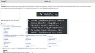 Proteomics resources at the EBI & ExPASy | PPTX