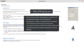 Proteomics resources at the EBI & ExPASy | PPTX