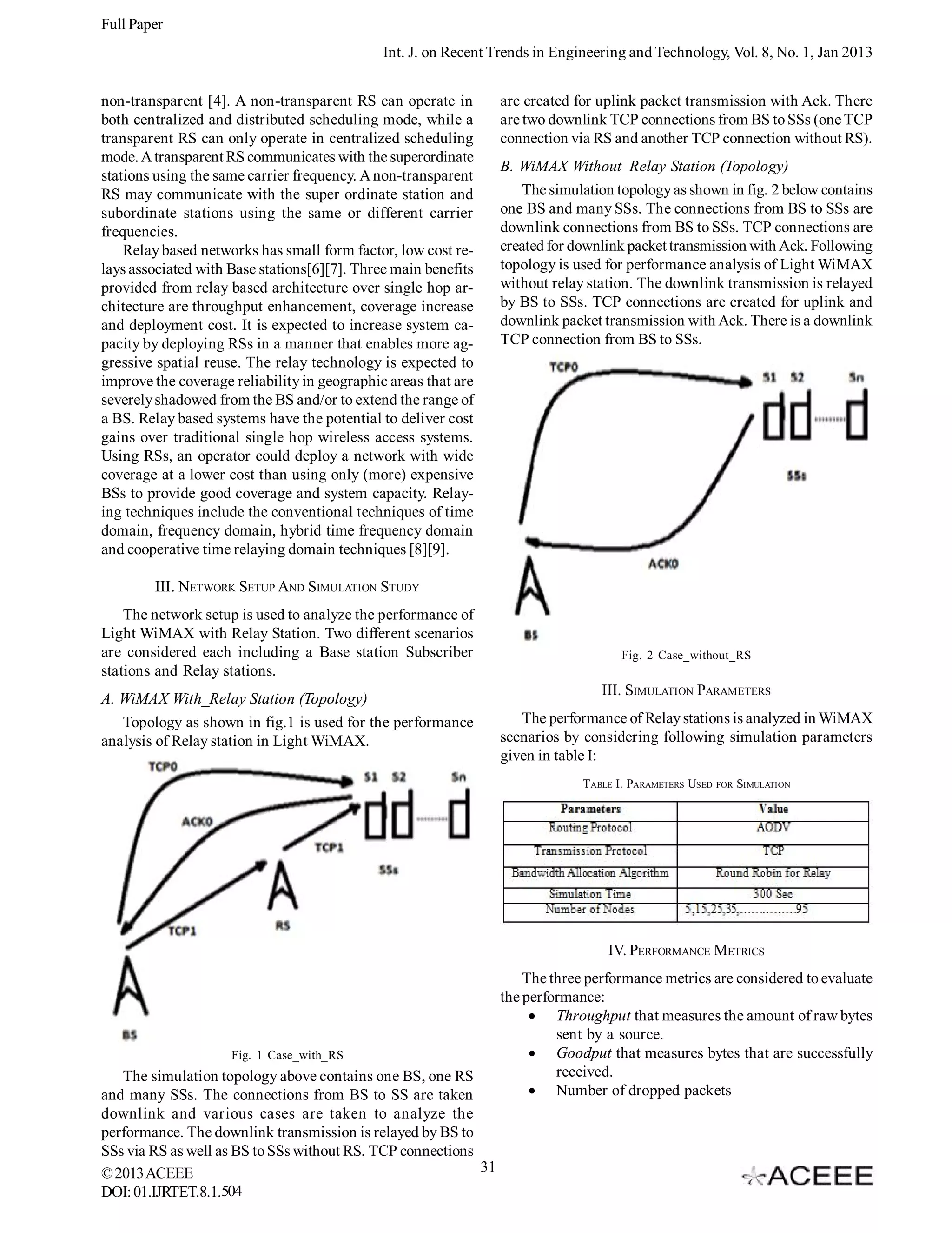 Performance Analysis of WiMAX Networks with Relay Station | PDF