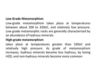 Chemical equilibrium in metamorphic rocks, Retrograde metamorphism | PPTX