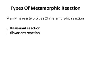 Chemical equilibrium in metamorphic rocks, Retrograde metamorphism | PPTX