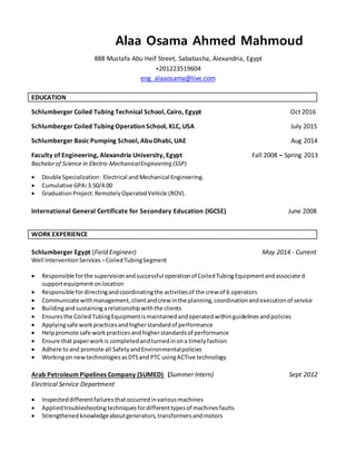 Alaa Osama CV | PDF