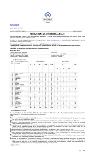 iob-clerk-recruitment-advertisement | PDF