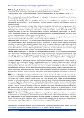 The Unique Role of Law Library in the Training of Legal Practitioners ...