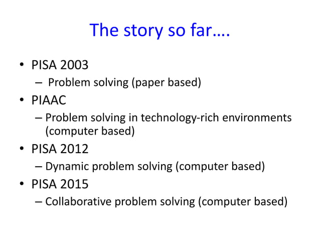 collaborative problem solving PISA | PPT