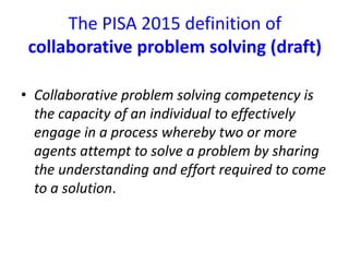 collaborative problem solving PISA | PPTX