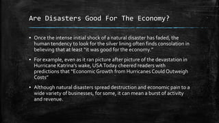Disasters and Microeconomics | PPTX | Economy | Business and Finance