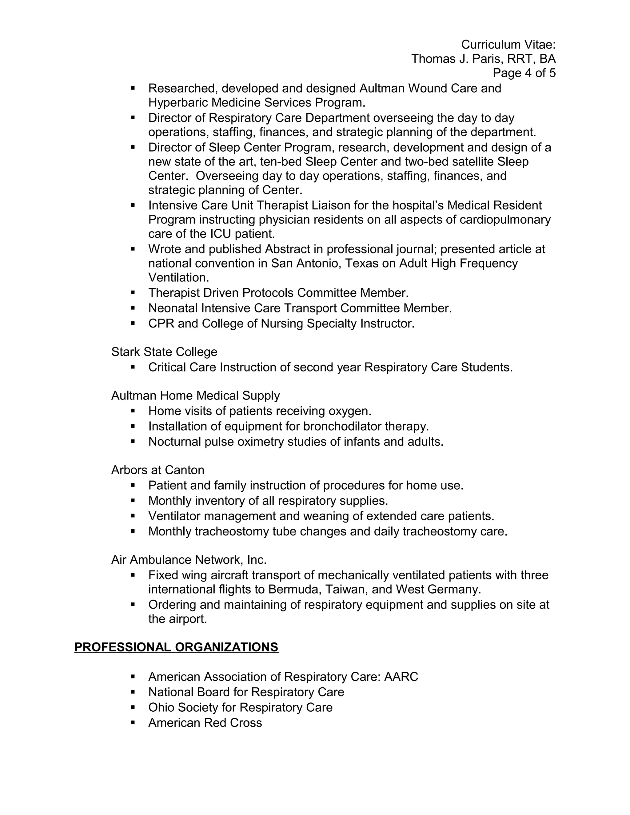 Curriculum Vitae | DOC | Professional School | Postgraduate Education
