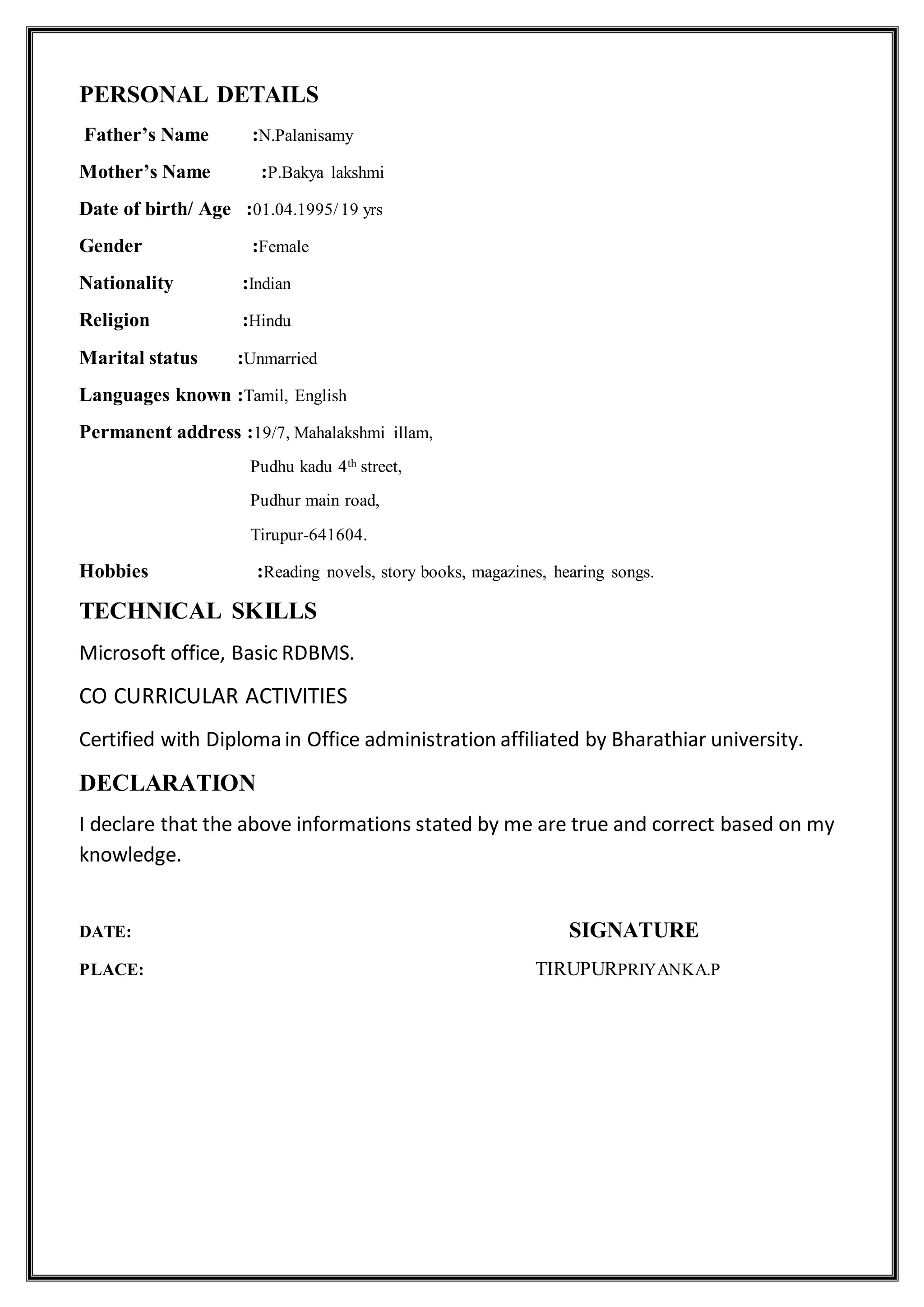 PRIYARESUME (1) | DOCX