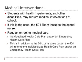 504 accommodation plans | PPT