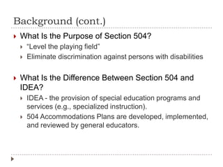 504 accommodation plans | PPTX
