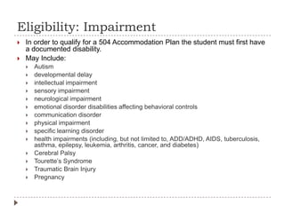504 accommodation plans | PPT