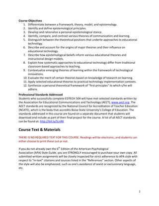 504 syllabus sp 2010 | PDF | Undergraduate Education | College Education