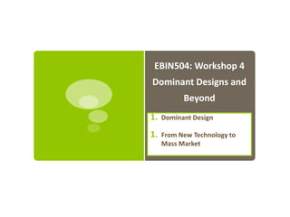 wk 4 models of innovation | PPT