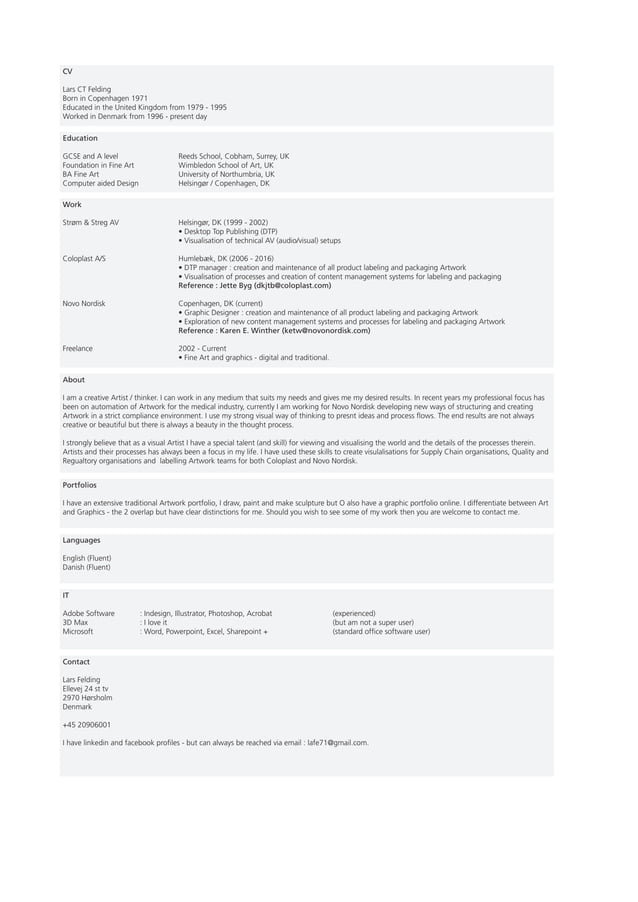 short CV | PDF | Free Download